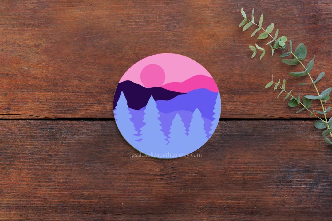 Omnisexual Pride Mountain Sticker: Subtle Omnisexual Flag, Laptop Decal ...