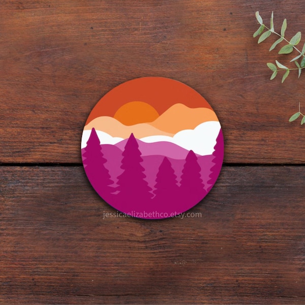 Lesbian Flag Sticker - Etsy