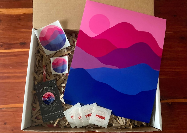 Subtle Bi Flag Bundle Subtle Bi Pin Bi Sticker Bi Poster - Etsy