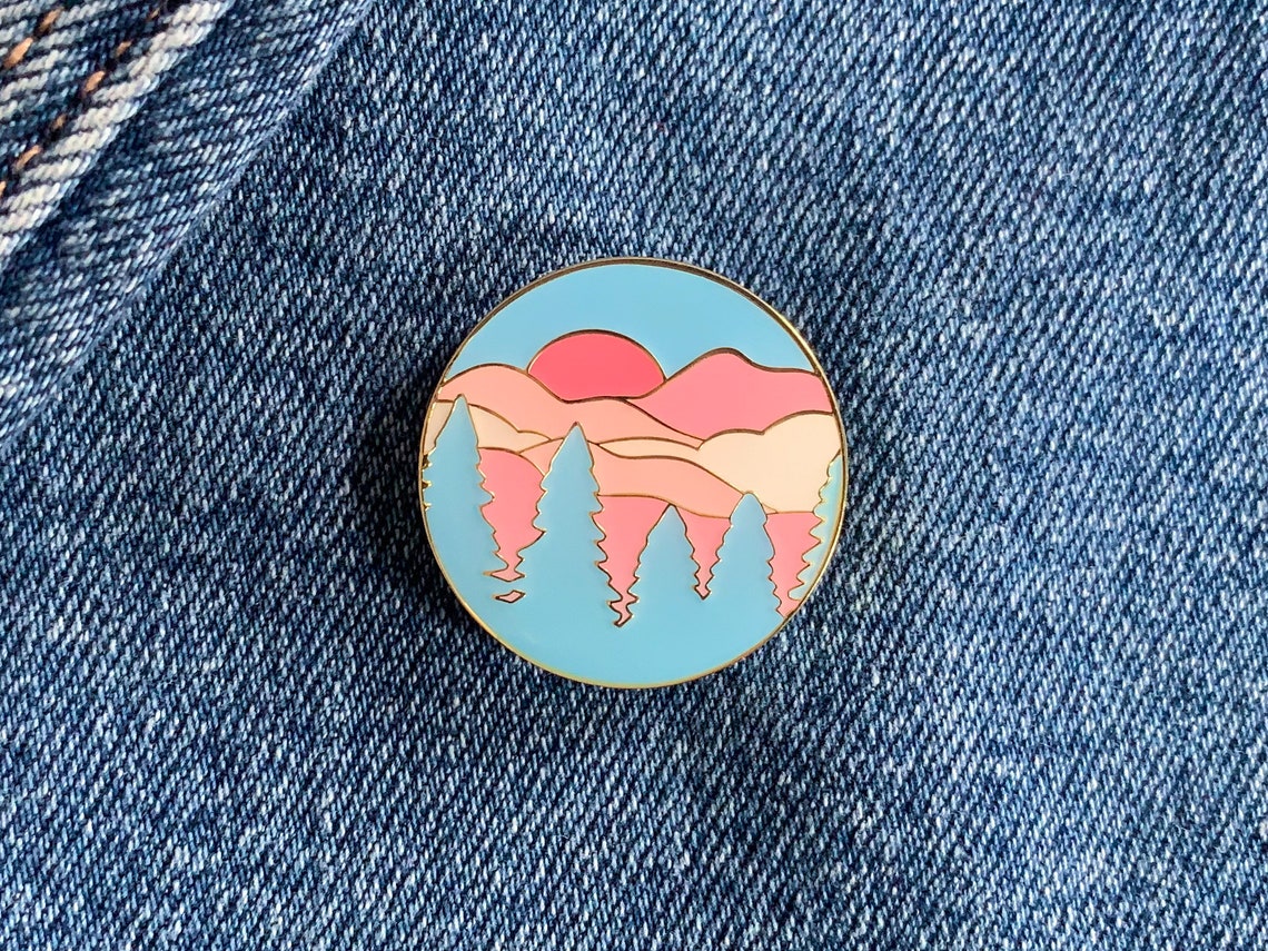 Subtle Transgender Flag Enamel Pin Mountain Pin Pride Pin Enamel Cute ...