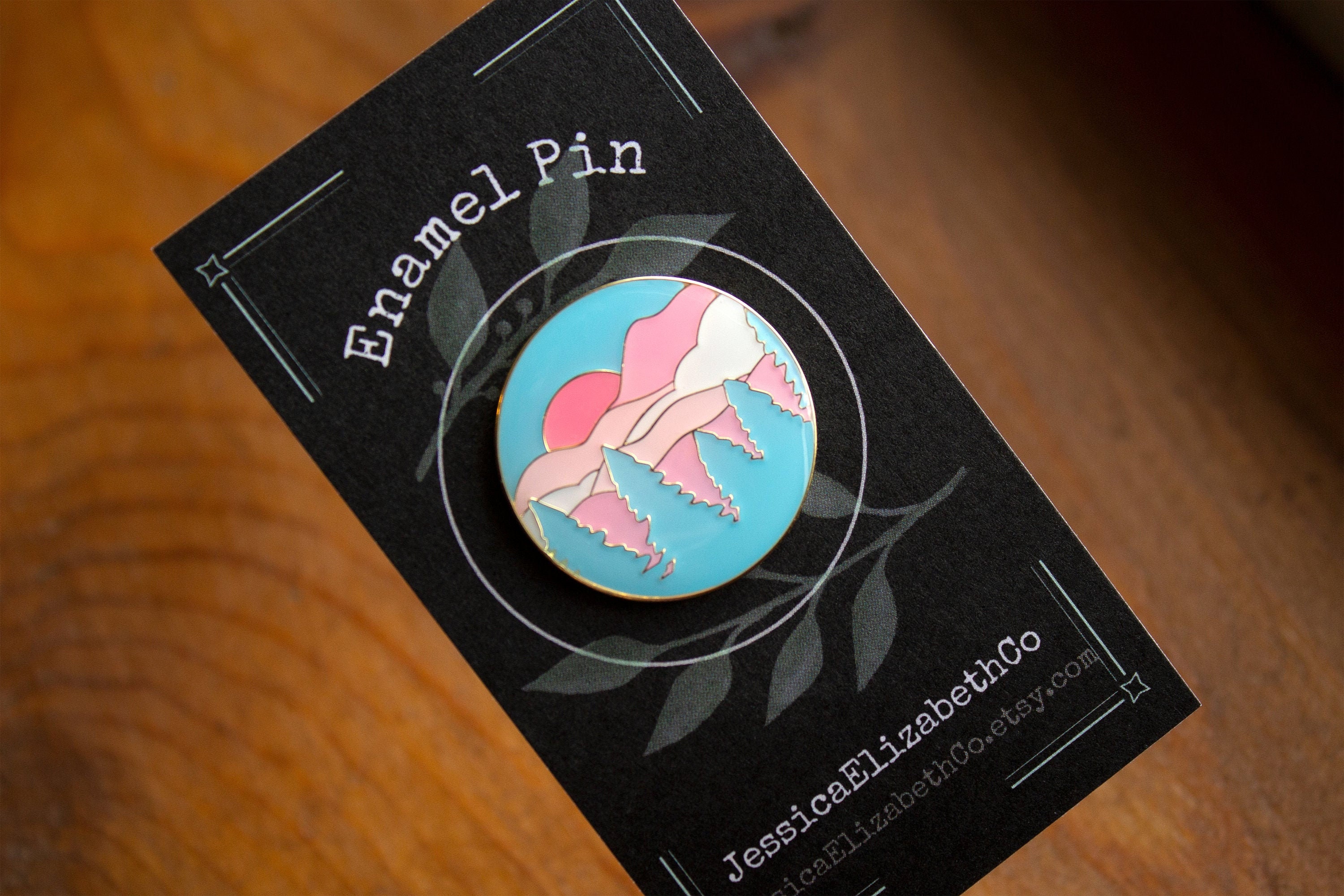Subtle transgender flag enamel pin mountain pin | Etsy