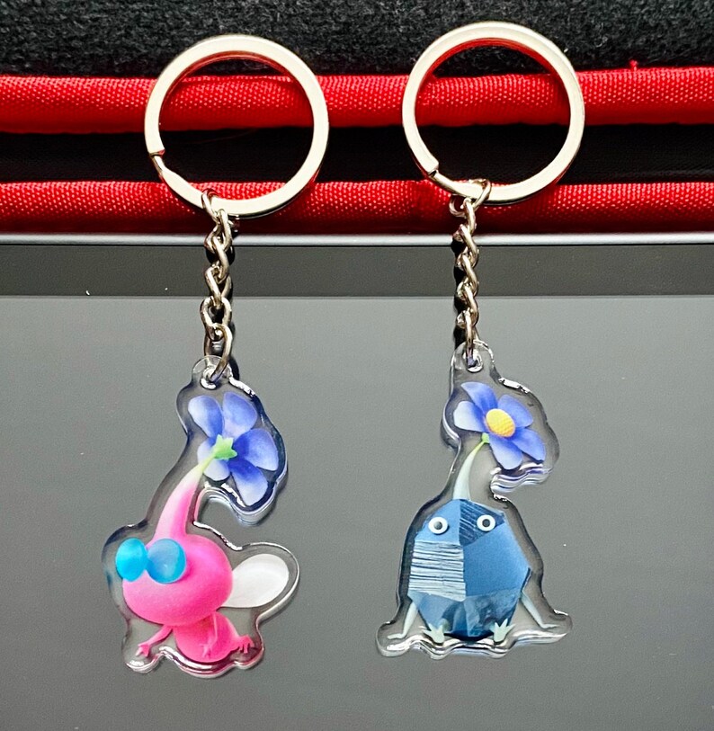 Pikmin Keyring Keychain Charm 5cm Double-sided Image Resin Pikmin 4 ...