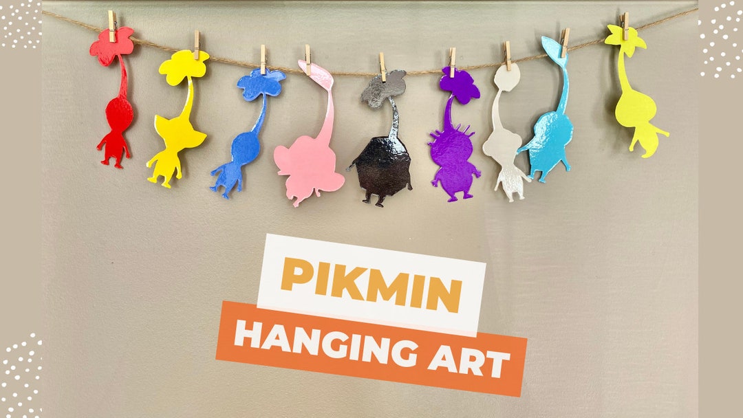 Pikmin DIY Hanging Kit - 9 Types of Pikmin Cutouts - 12cm/4.7'' - Bring ...