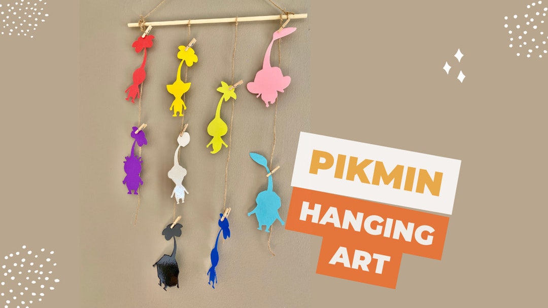 Pikmin DIY Hanging Kit - 9 Types of Pikmin Cutouts - 12cm/4.7 ...