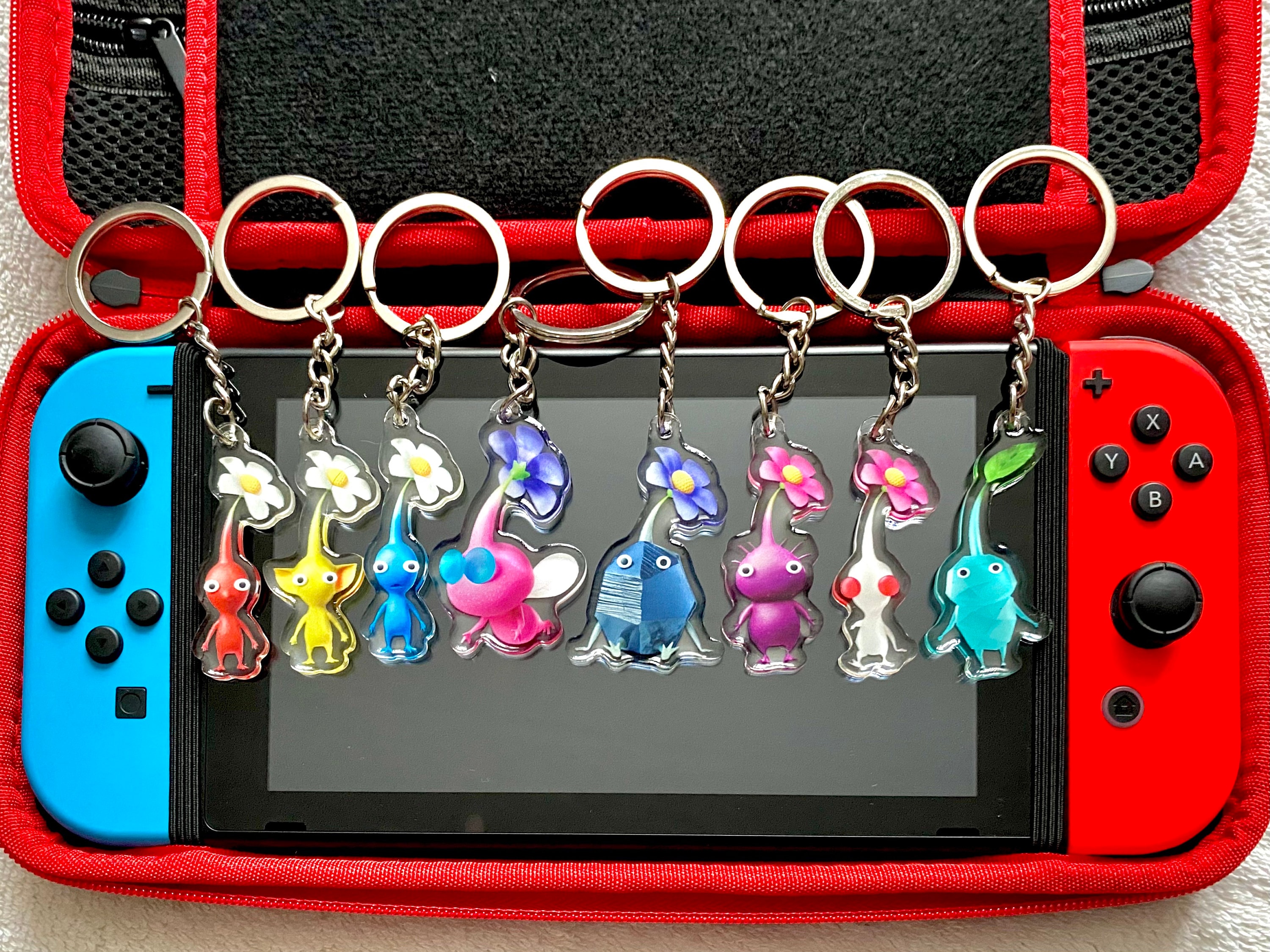 Pikmin Keyring Keychain Charm 5cm Double-sided Image Resin Pikmin 4 ...