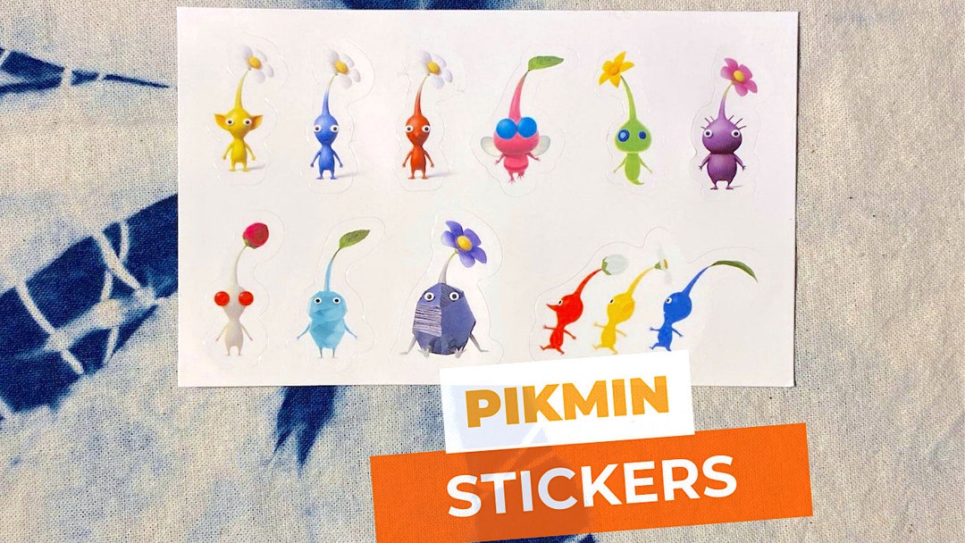 Pikmin Stickers - PVC Vinyl Waterproof Easy Peel Take Pikmin With You ...