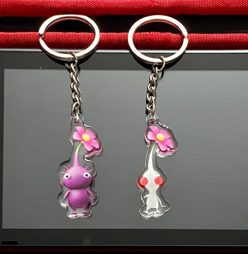 Pikmin Keyring Keychain Charm 5cm Double-sided Image Resin Pikmin 4 ...