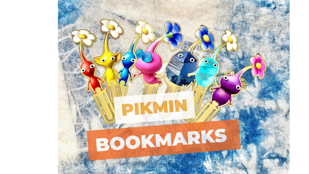 Pikmin Metal Bookmark - Read Books With Pikmin! (10cm in Length, One ...