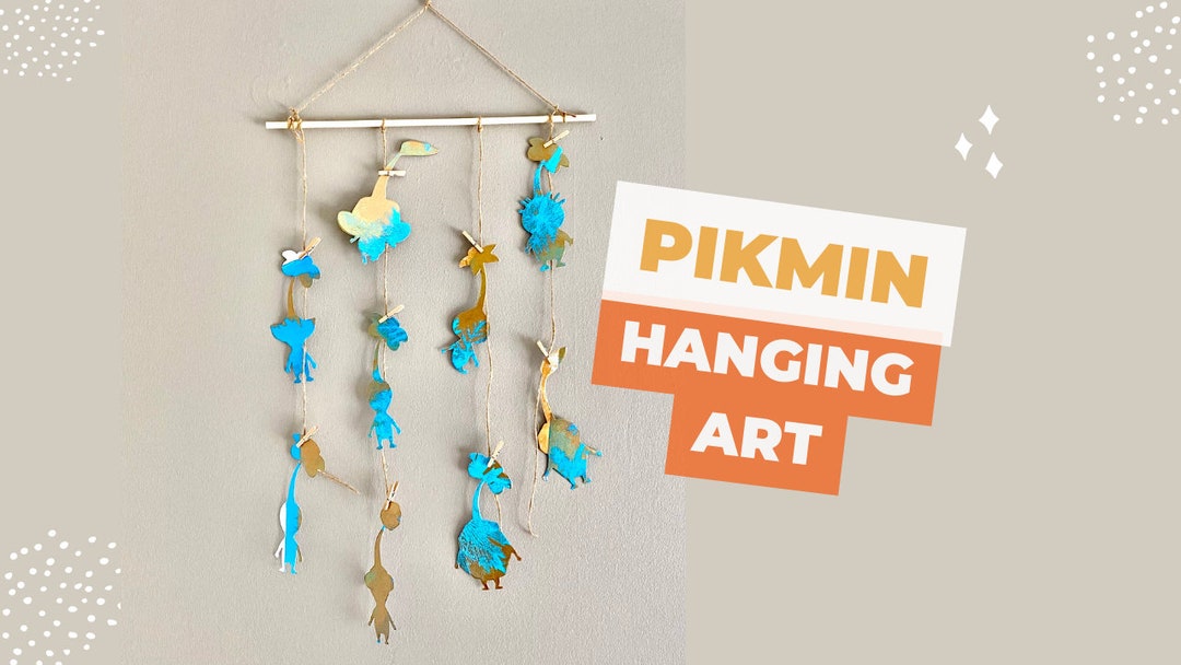 Pikmin DIY Hanging Kit - 9 Types of Pikmin Cutout - 12cm/4.7'' - Hand ...
