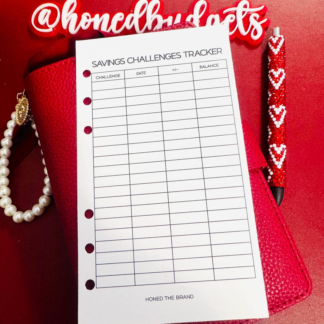 Savings Challenge Tracker // Cash Stuffing Planning Sheets, Budget ...