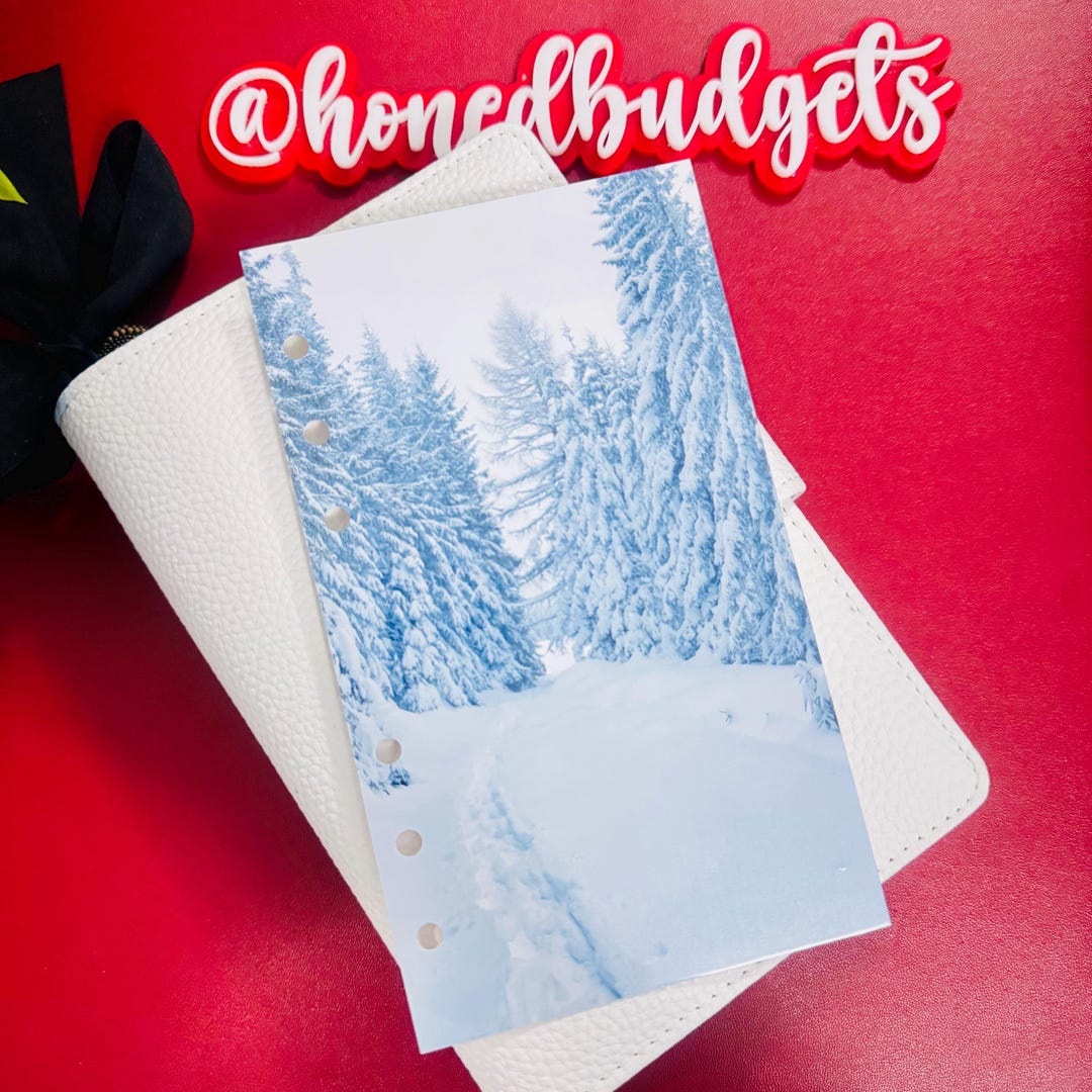 Winter Wonderland Binder Dashboard // Laminated Binder Dashboard, A6 ...