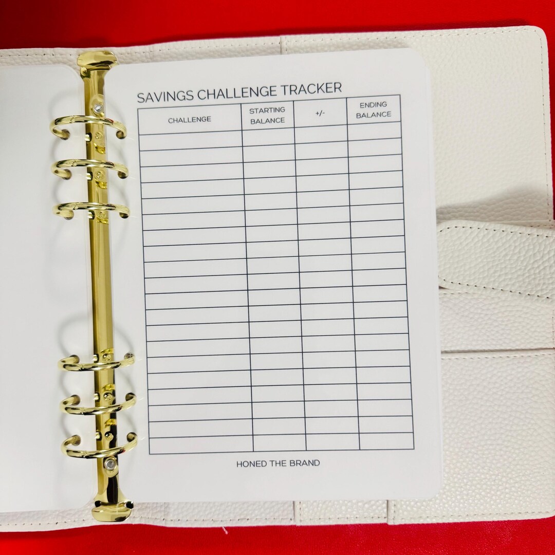 A5 Savings Challenge Tracker // Cash Stuffing Planning Sheets, Budget ...
