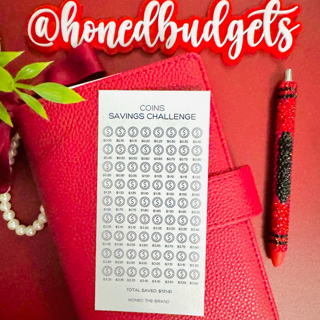 Coins Savings Challenge Tracker // Reusable Laminated Savings Challenge ...