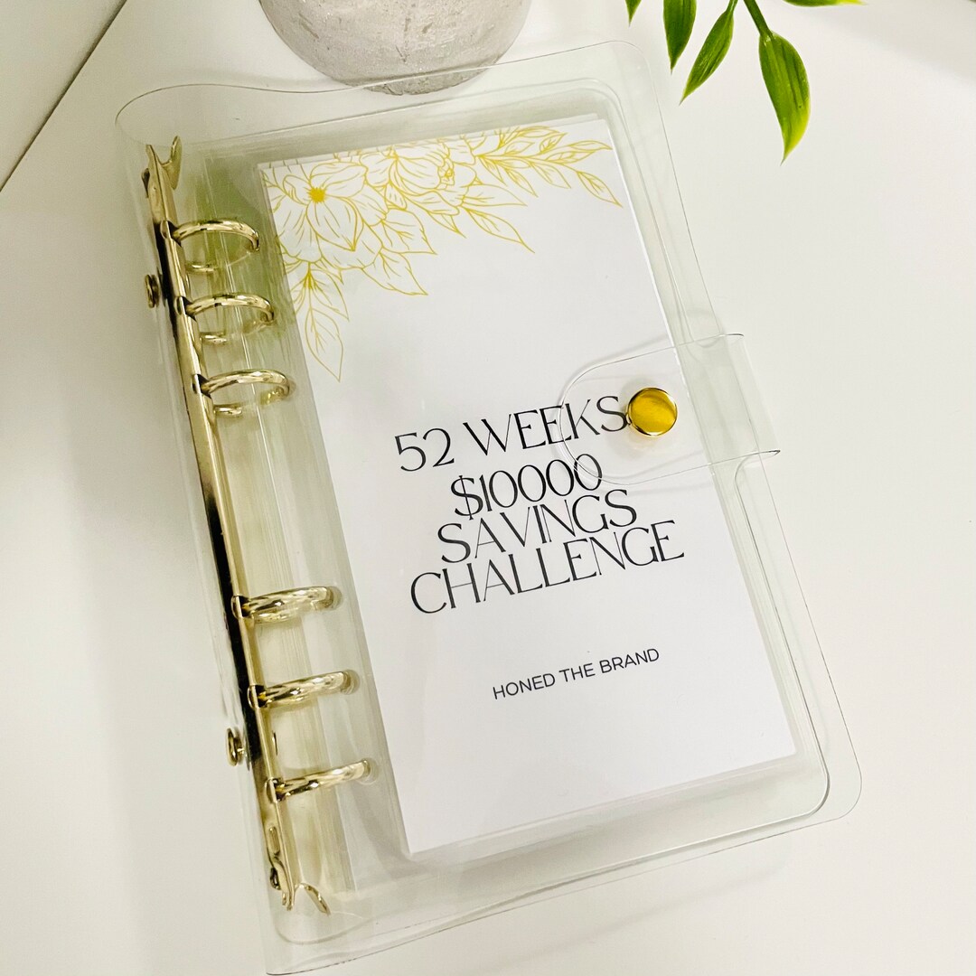 52 Weeks Savings Challenge Binder // 10000 Savings Challenge, Savings ...