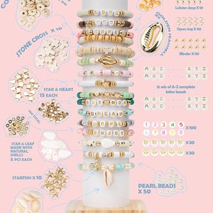 Clay Beads 7200 Pcs 2 Boxes Bracelet Making Kit - 24 Colors Polymer ...