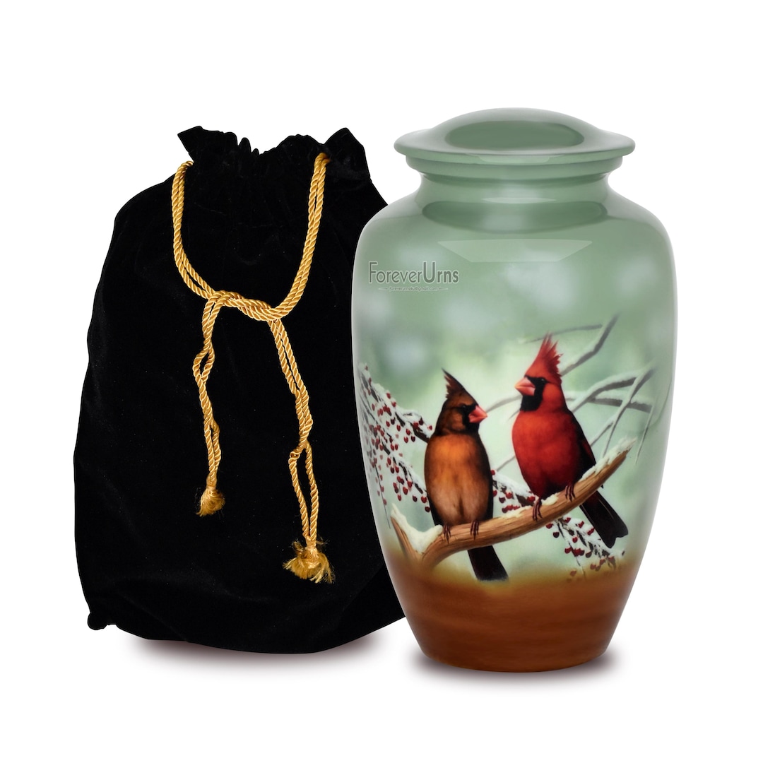 Blue Cremation Urn for Ashes Adult – Classic Diamond Design, 200 Cu. In ...