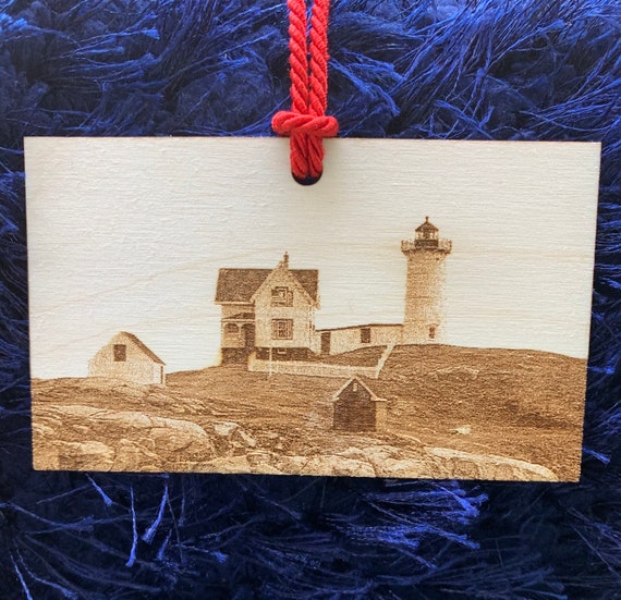 Beautifully Engraved Nubble Lighthouse Ornament. | Etsy