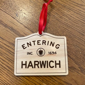 Cape Cod Town Sign Ornaments. All Towns Available. Fully Customizable ...