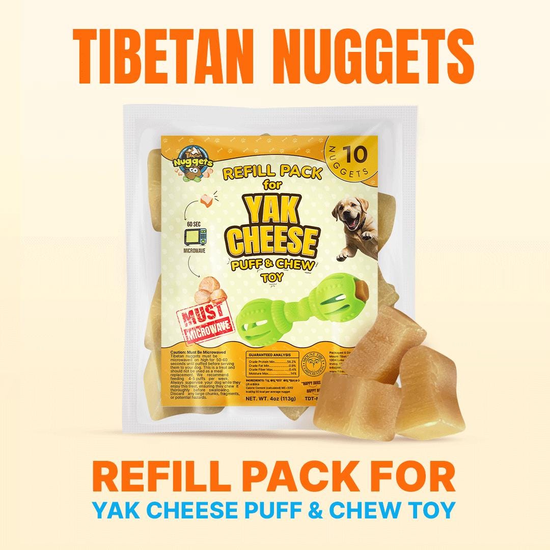 Tibetan - Refill Pack for Yak Cheese Puff & Chew Toy, All Natural and ...