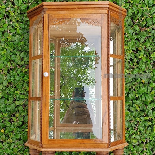 Small Curio Cabinet 8 Square & Glassed Display Cabinet Case - Etsy