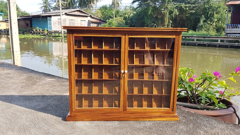 Wooden Wall 50 Compartment Display Cabinet Storage Box - Etsy