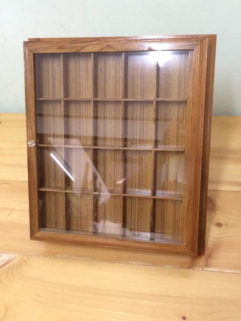 Wooden 20 Compartment Display Box Storage Box Rock Organizer - Etsy ...