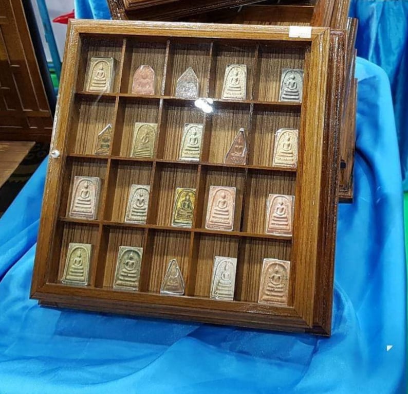 Wooden 20 Compartment Display Box Storage Box Rock Organizer - Etsy ...