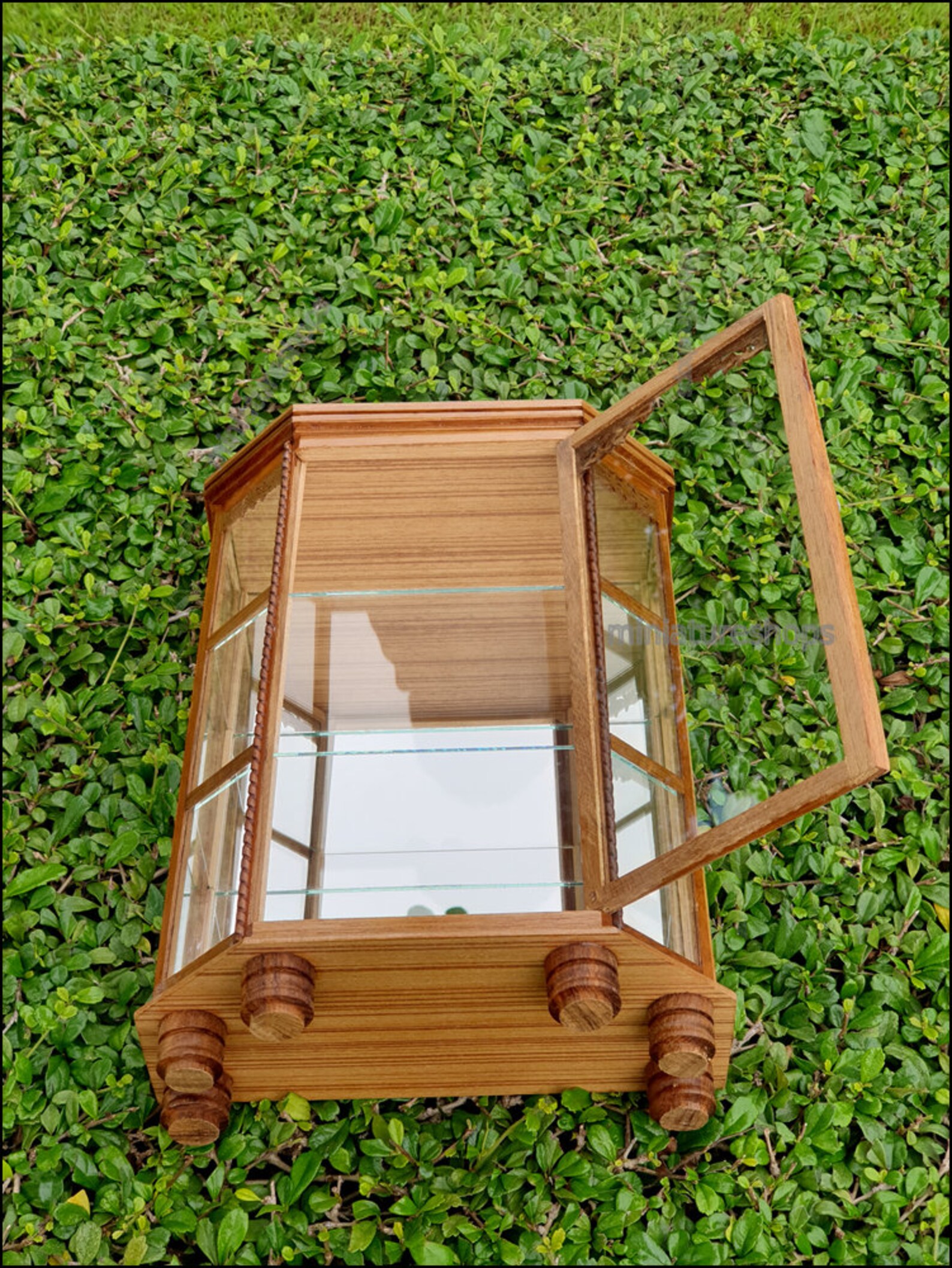 Small Curio Cabinet 6 Square & Glassed Display Cabinet Case | Etsy