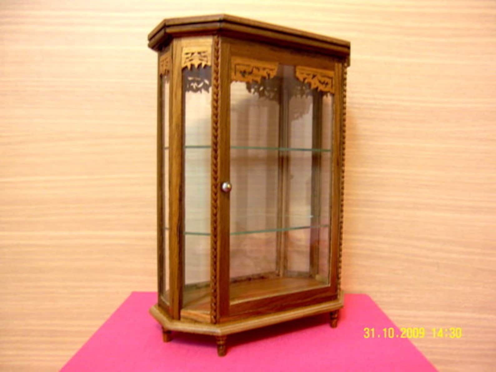 Small Curio Cabinet 8 Square & Glassed Display Cabinet Case - Etsy