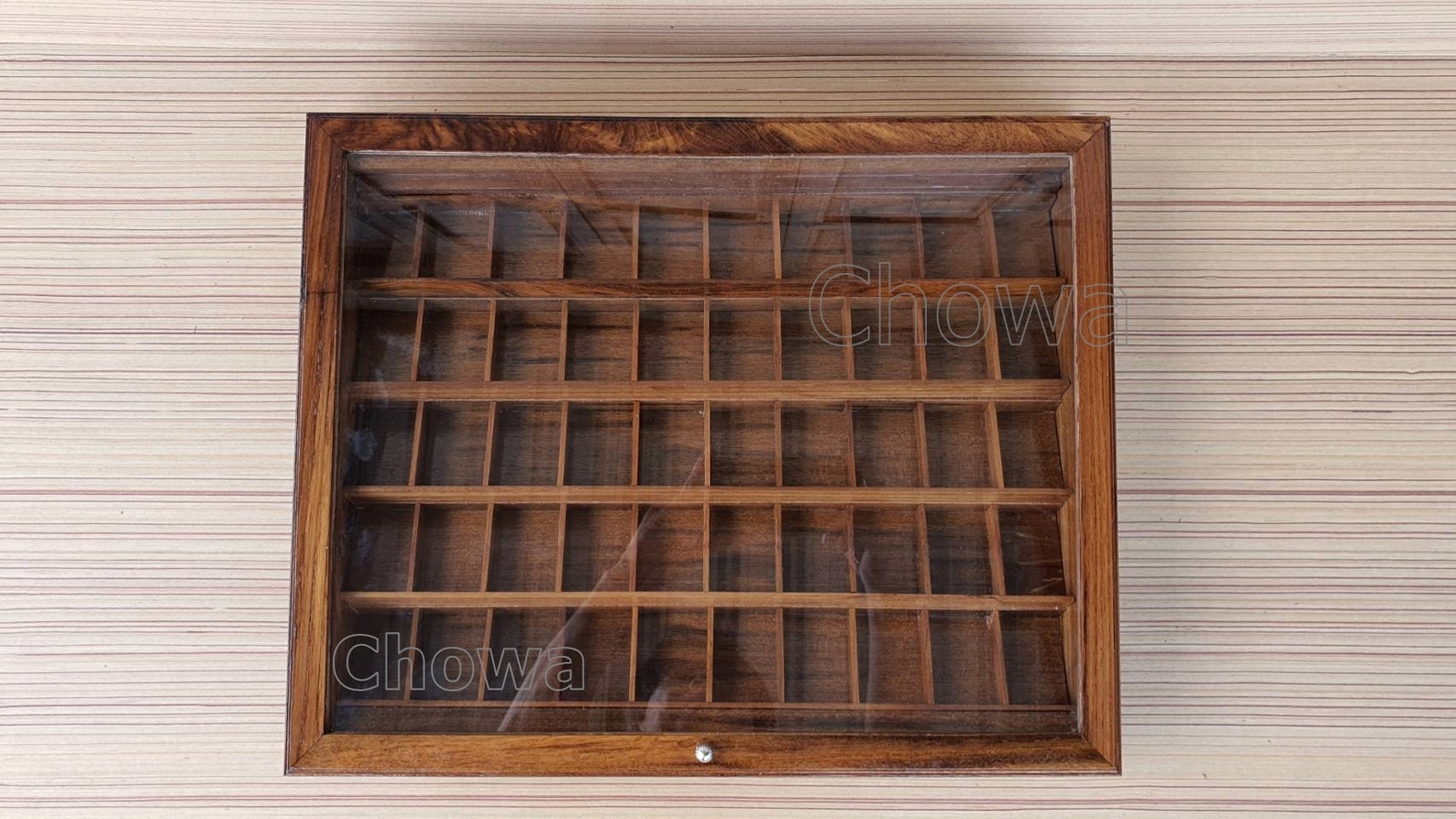 Wall Mounted Box Compartment 50 Slot Shadow Box Wood Display - Etsy