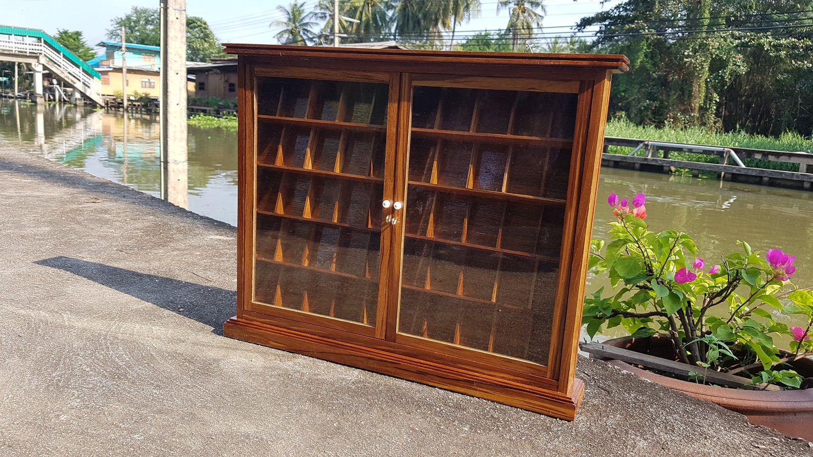 Wooden Wall 50 Compartment Display Cabinet Storage Box - Etsy