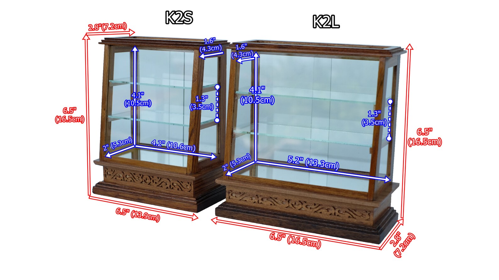 Mini Glassed Cabinet Display Shelf Small Wood Cupcake or Mini - Etsy