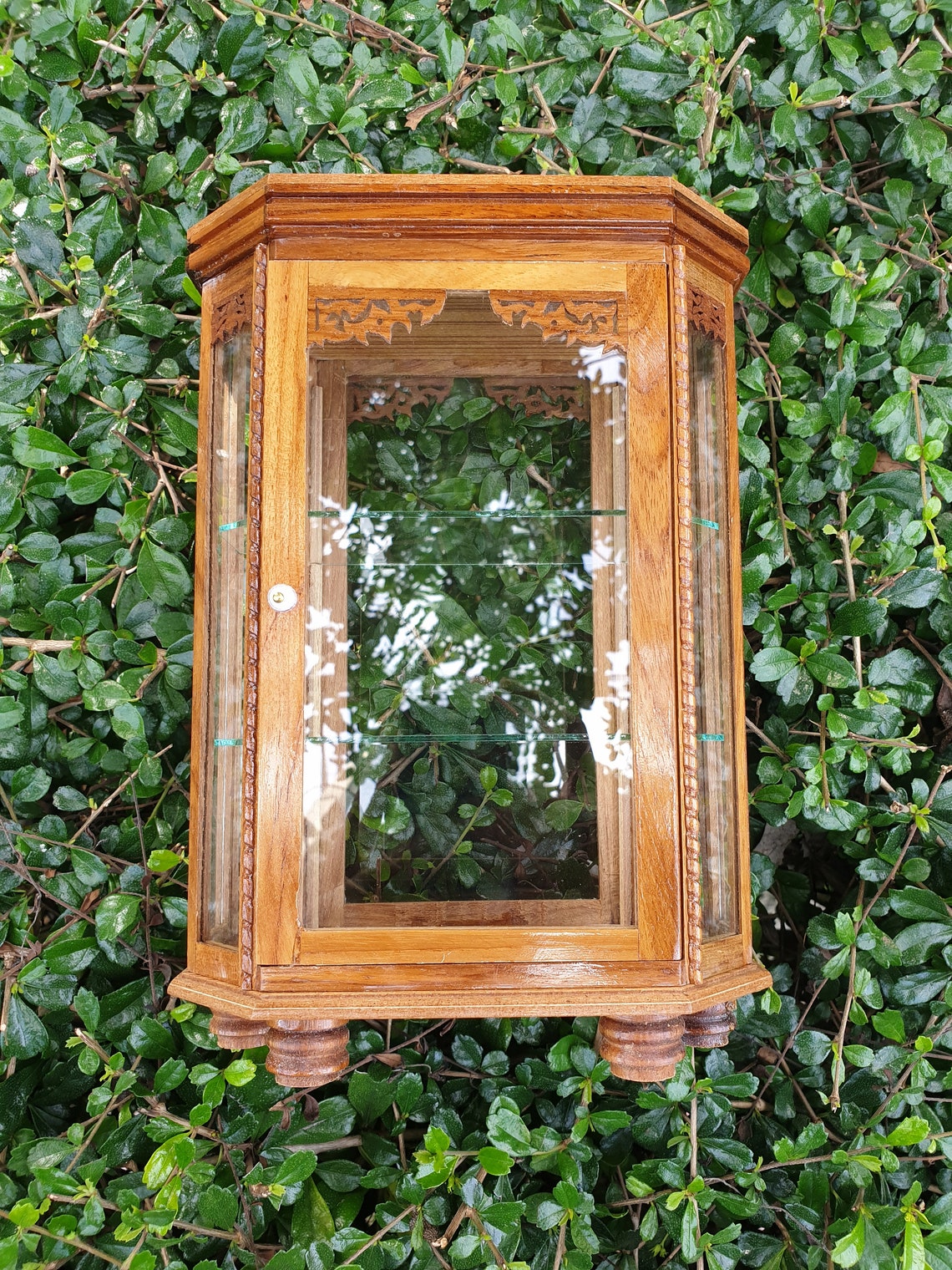 Small Curio Cabinet 8 Square & Glassed Display Cabinet Case - Etsy