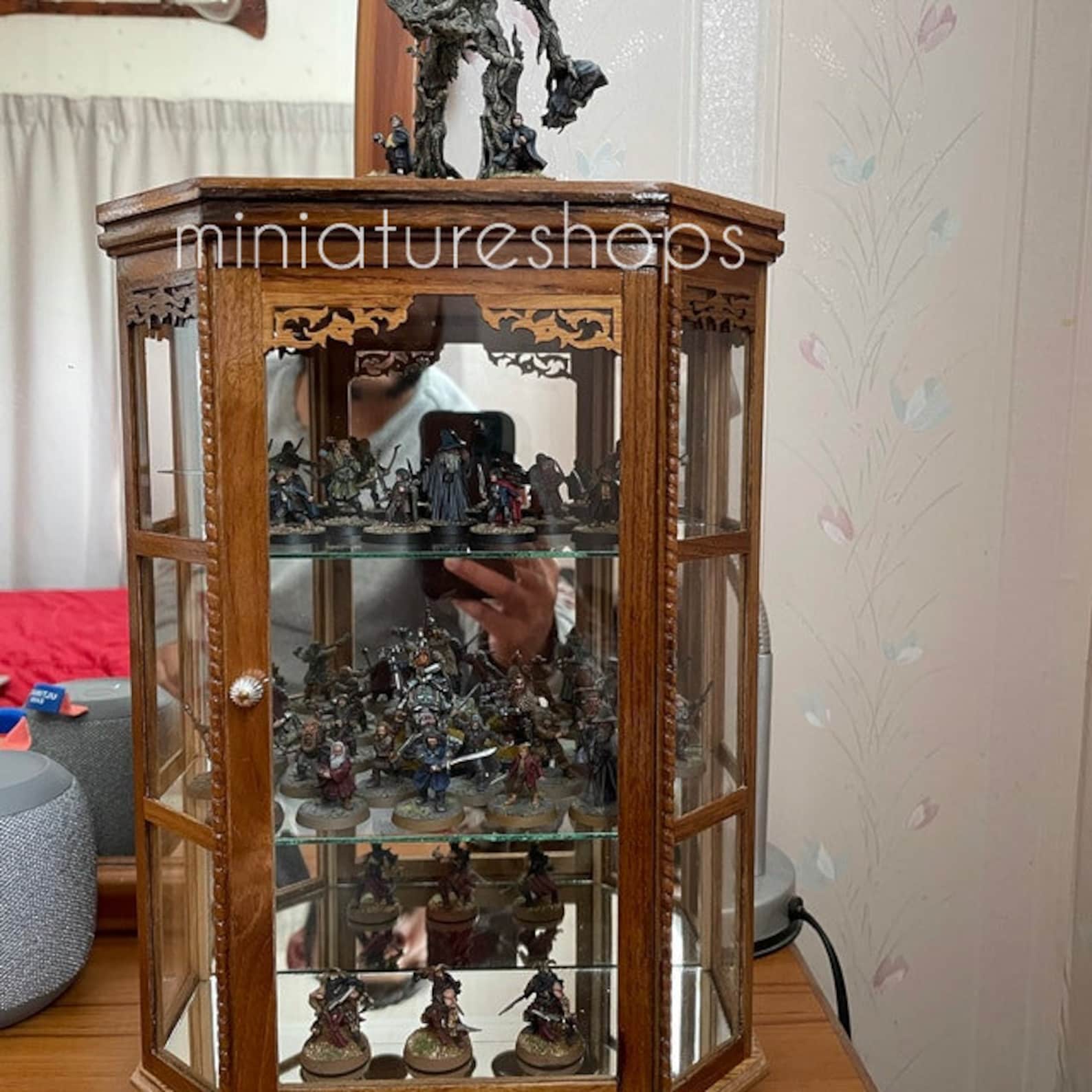 Small Curio Cabinet 6 Square & Glassed Display Cabinet Case | Etsy