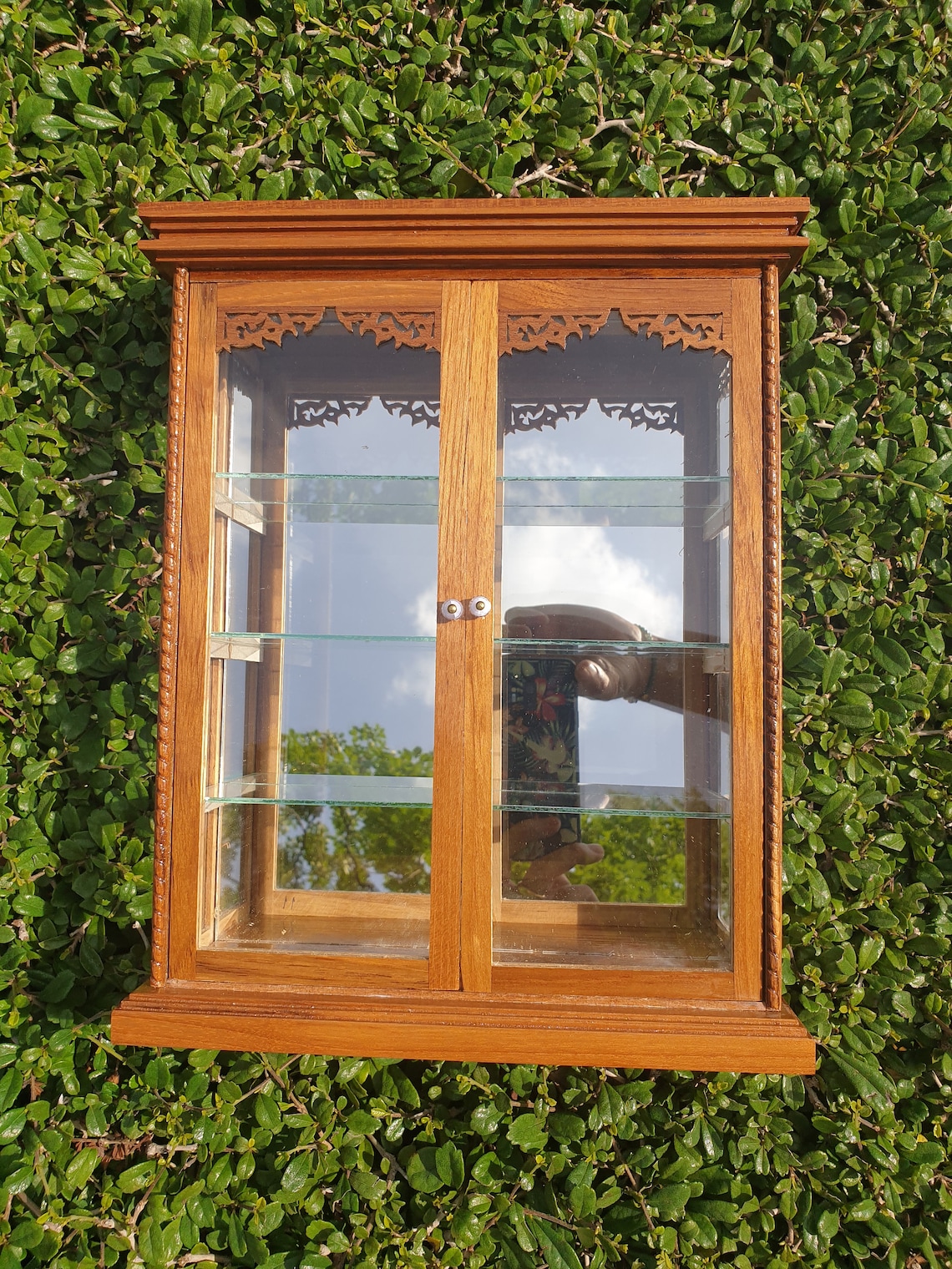 Small Wall Display Cabinet 2 Door Shelf Case Wall Hanging | Etsy