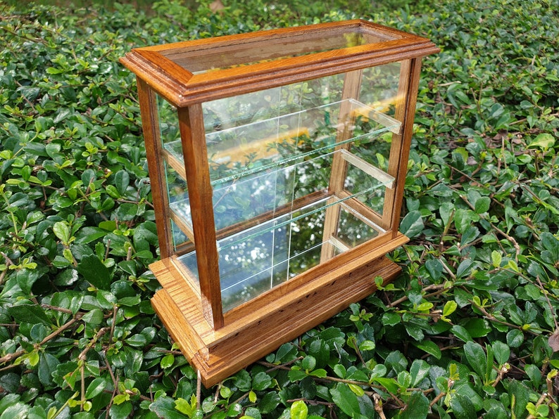 Mini Glassed Cabinet Display Shelf Small Wood Cupcake or Mini - Etsy