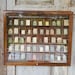 Wall Mounted Box Compartment 50 Slot Shadow Box Wood Display Wall Hang ...