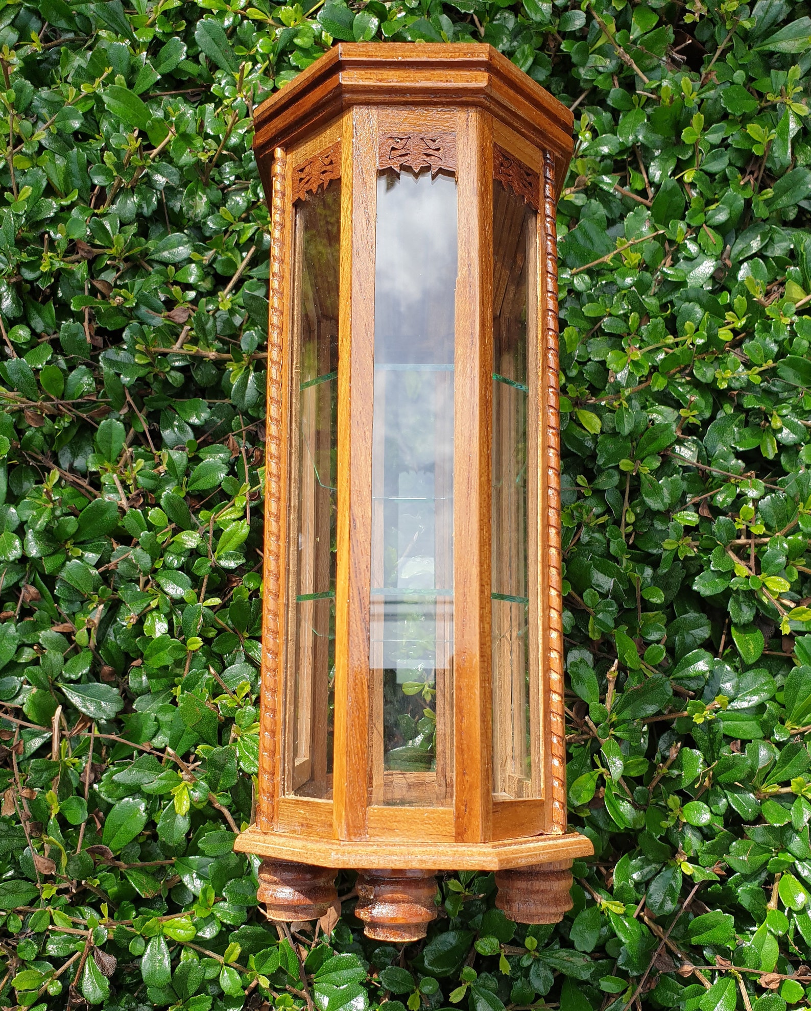 Small Curio Cabinet 8 Square & Glassed Display Cabinet Case Small ...