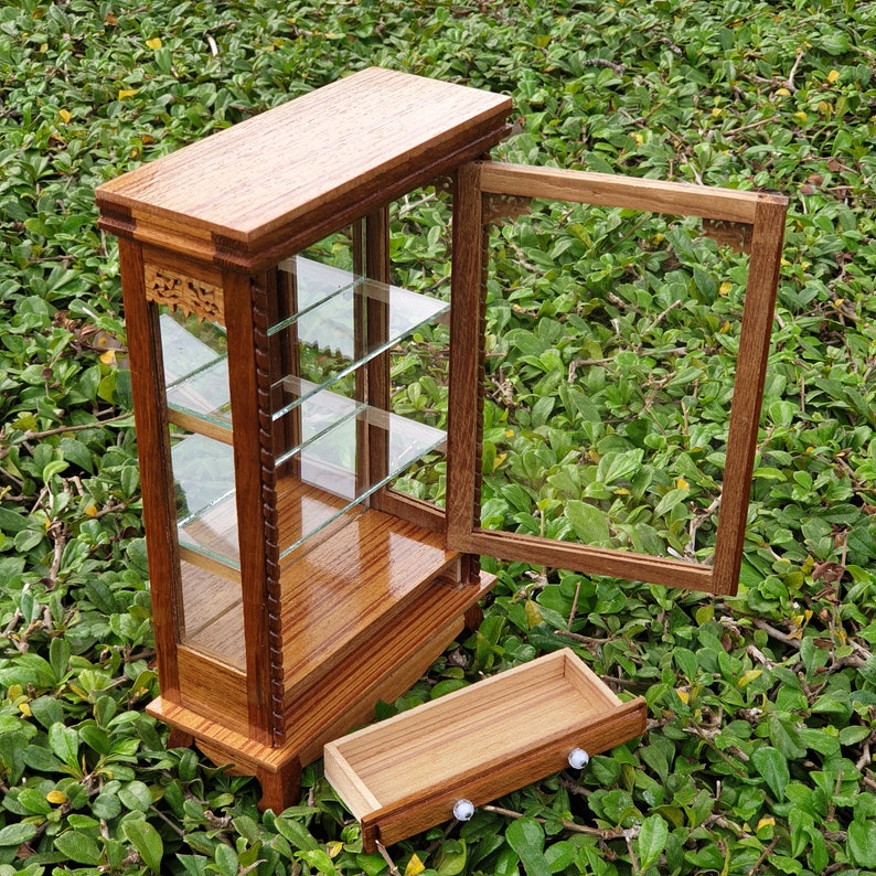 Small Glass Display Cabinet Curio Case Small Toys Miniature | Etsy