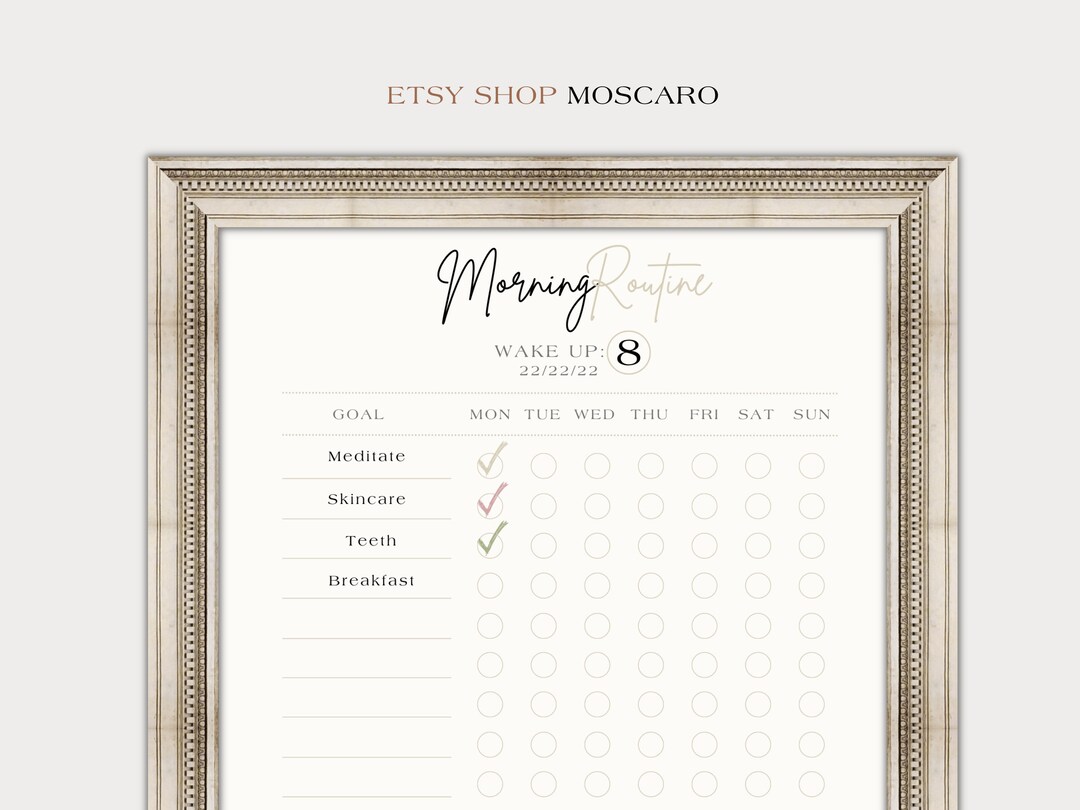 Canva Editable Morning and Nighttime Routine Checklist I Printable PDF ...