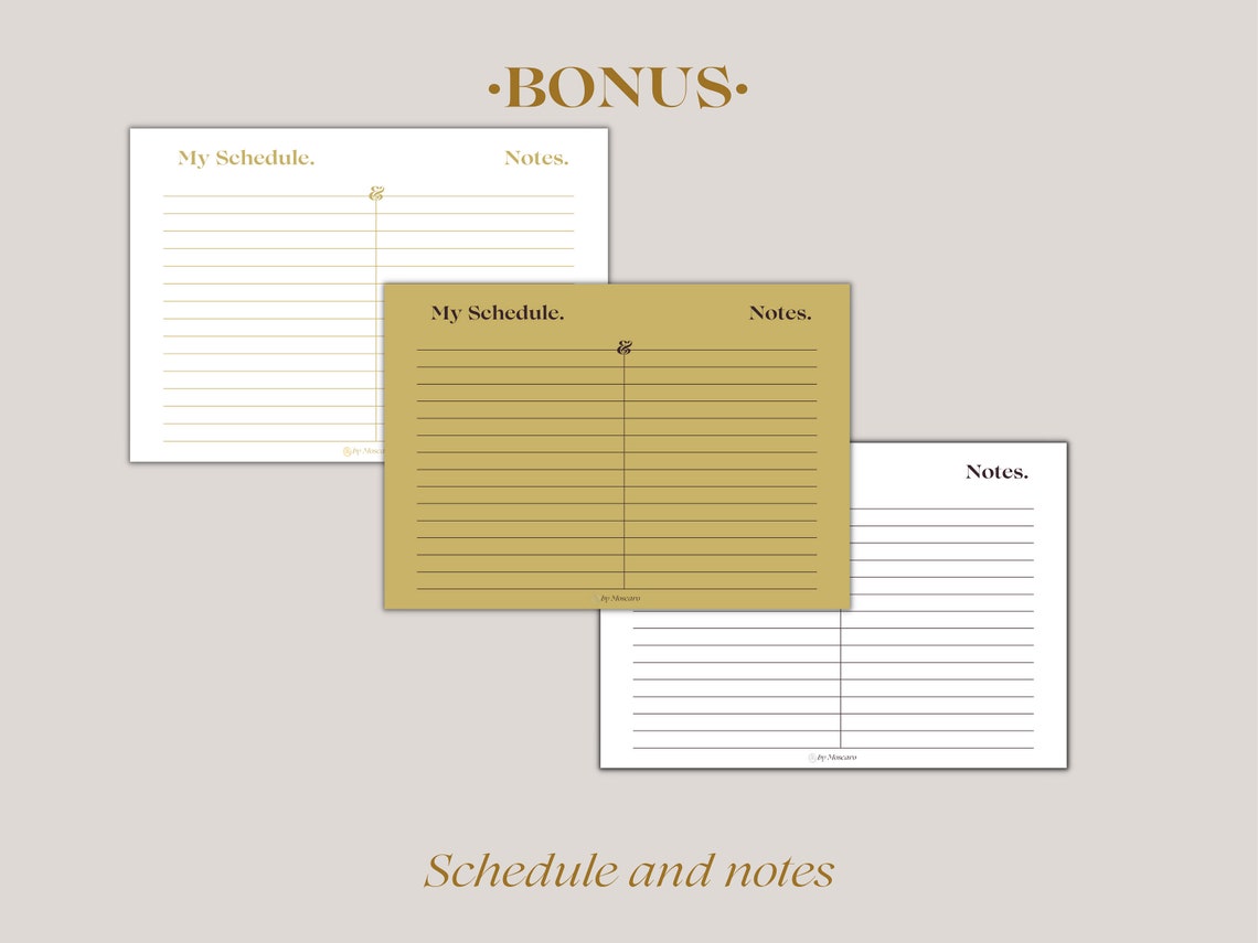 Minimalist Weekly Undated Planner Landscape Printable PDF - Etsy