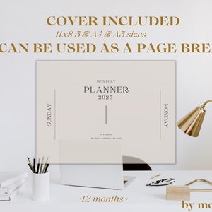 2023 Lined Monthly Calendars, Landscape, 8.5x11, A4, A5, Sunday Start ...