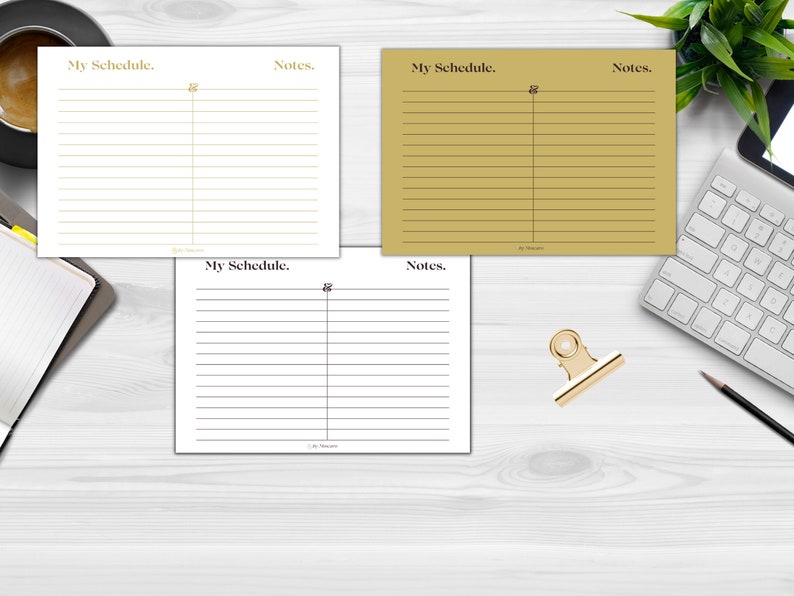 Minimalist Weekly Undated Planner, Landscape, Printable PDF, Week at a ...