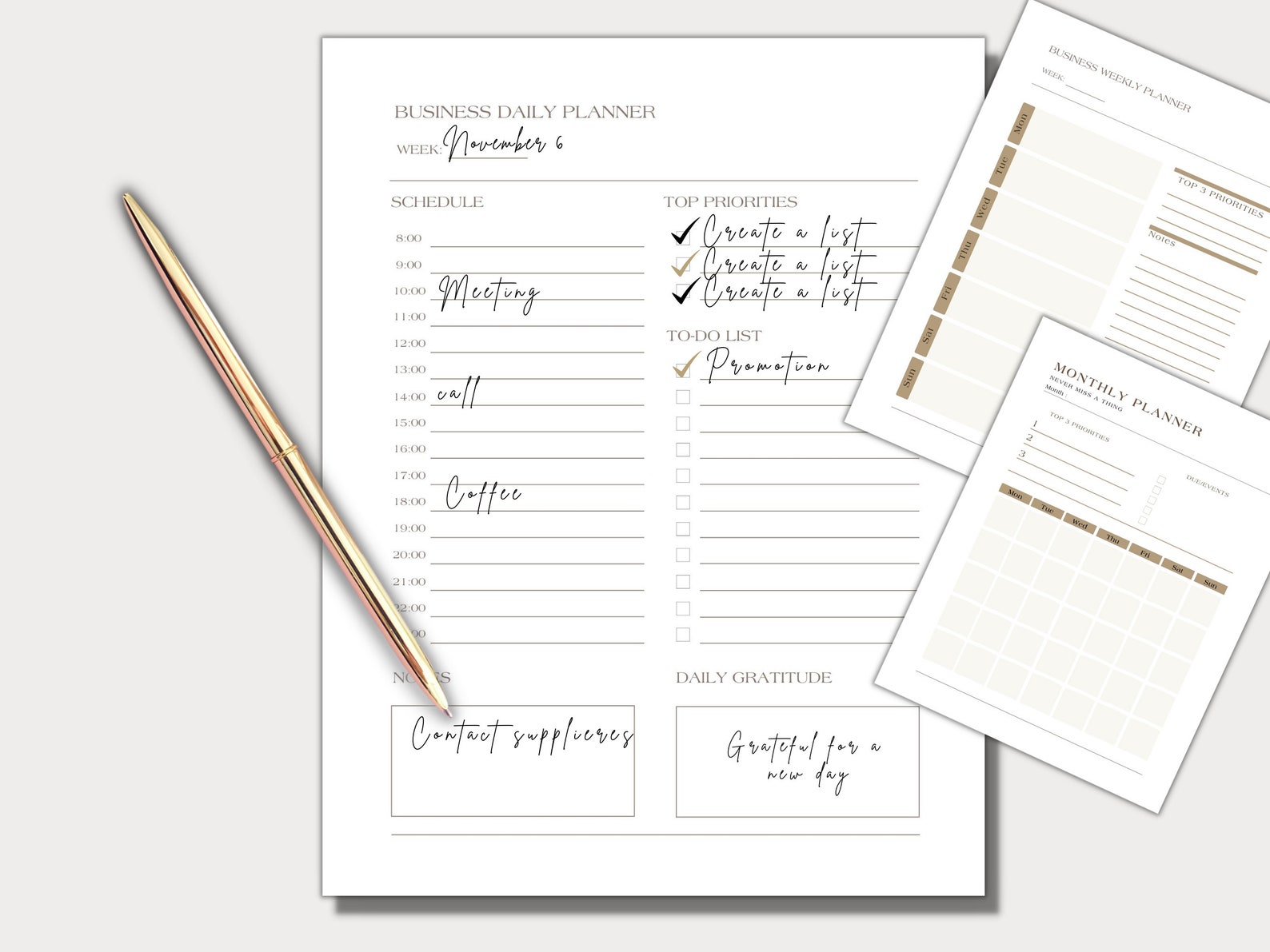 Business Planner Printable | Business Planner PDF | Business Planning ...