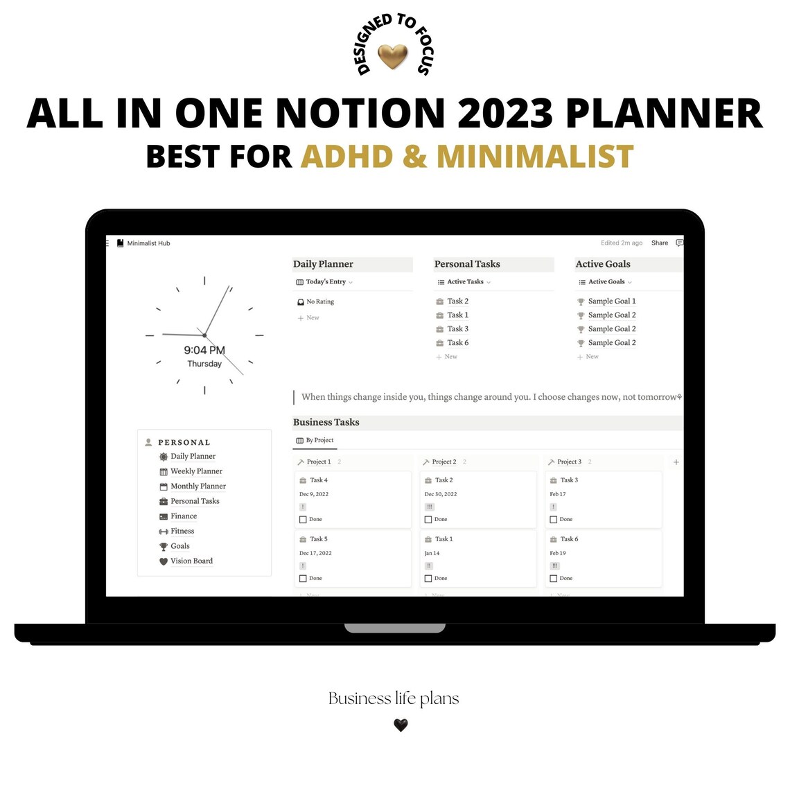 Notion ADHD 2023 Planner, Adhd Digital Planner, , Adhd Productivity, Weekly Adhd Planner, Adult ...