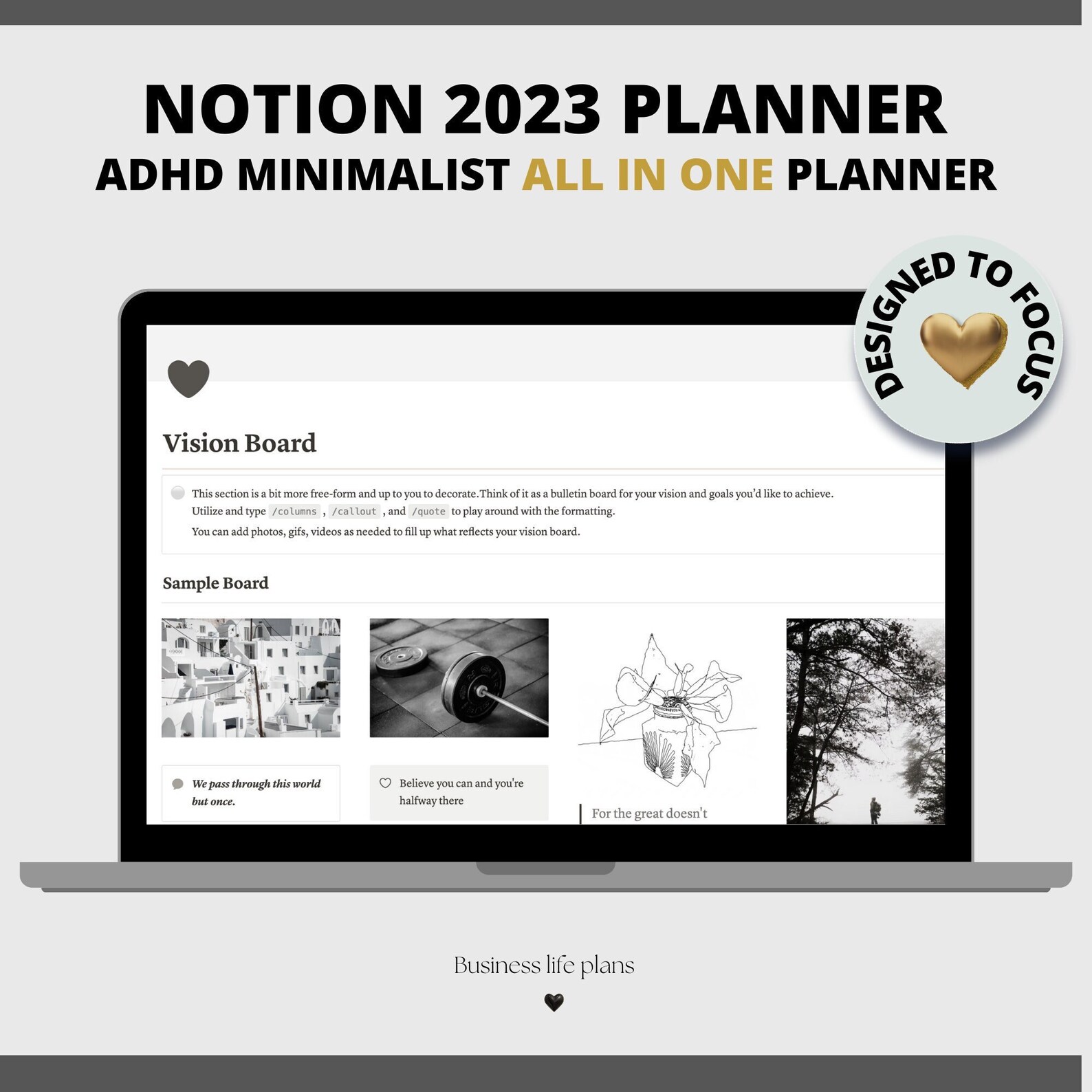 Notion ADHD 2023 Planner, Adhd Digital Planner, , Adhd Productivity ...