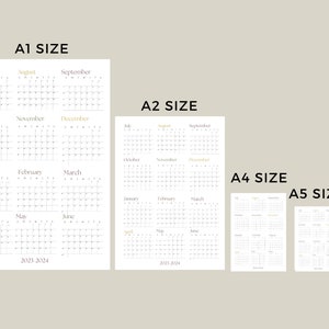 Academic Calendar, Large Academic Planner 2023-2024 Printable ...