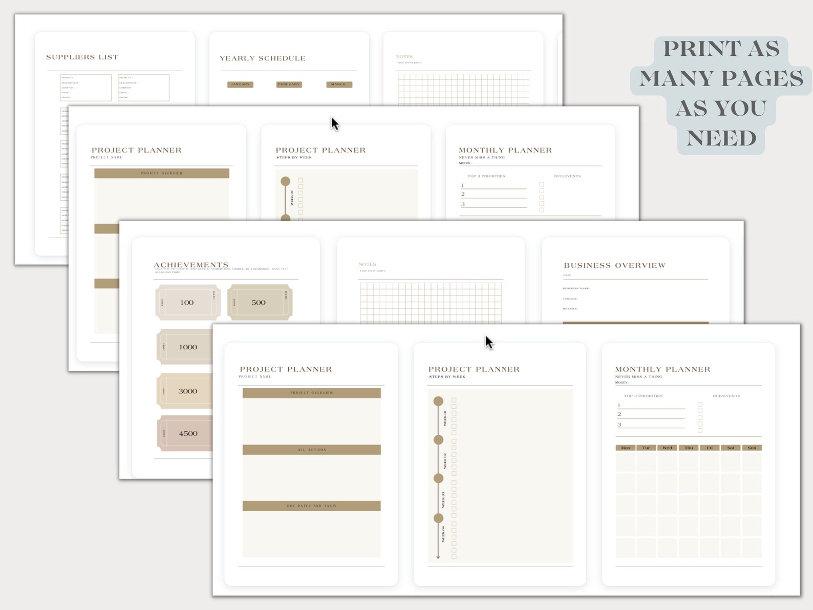 Business Planner Printable | Business Planner PDF | Business Planning ...