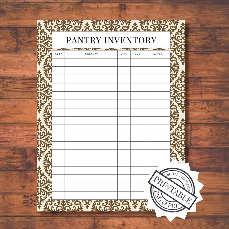 Kitchen Inventory Printable Bundle PDF Pantry, Spice, Freezer & Fridge ...