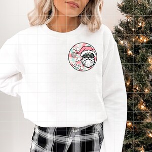 Disco Santa Png, Disco Christmas Png, Cute Pink Santa Face Sublimation ...